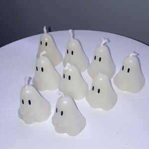 Unbranded | Accents | Nine Halloween White Ghost Mini Soy Wax Burning ...